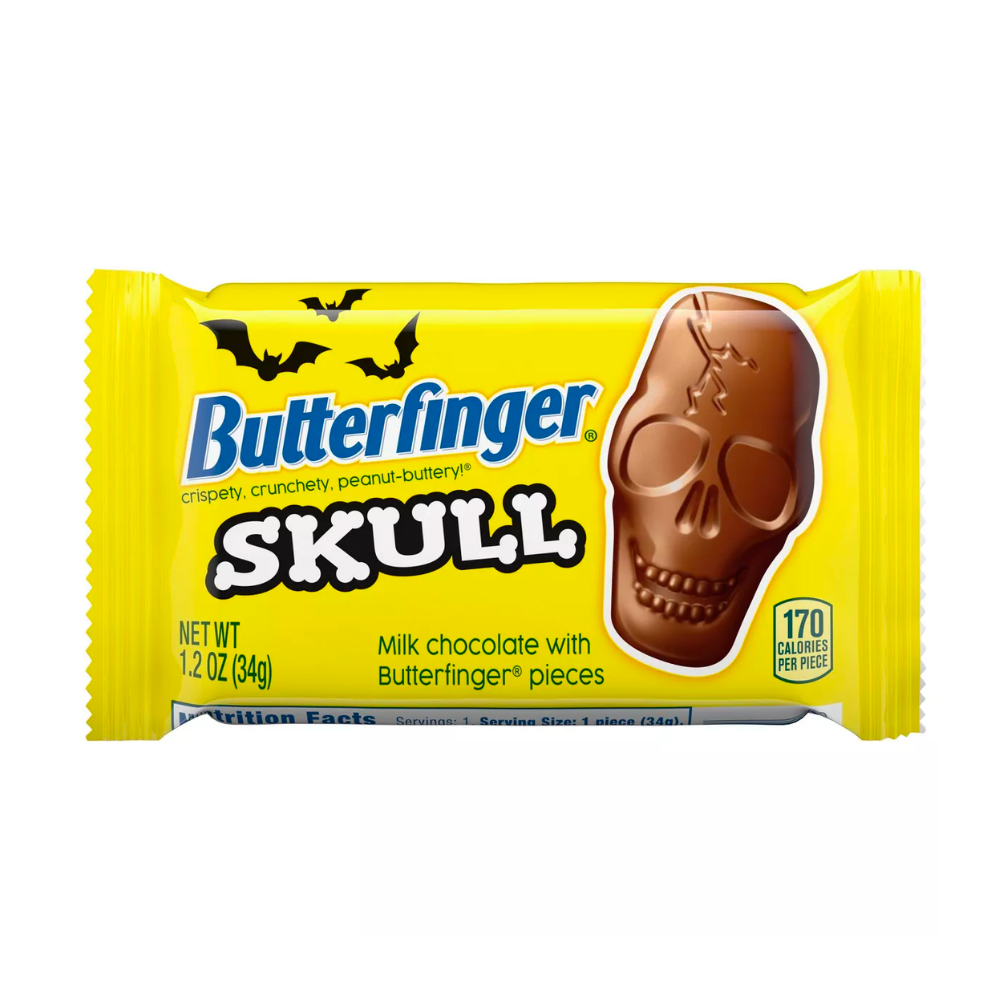 Skull Shaped Butterfinger – Munchie Mountain
