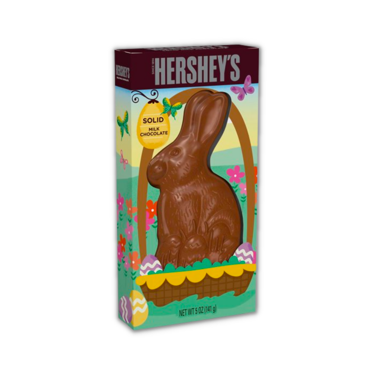 HERSHEY'S, Solid Milk Chocolate Bunny, Easter Candy, 5 oz, Gift Box ...