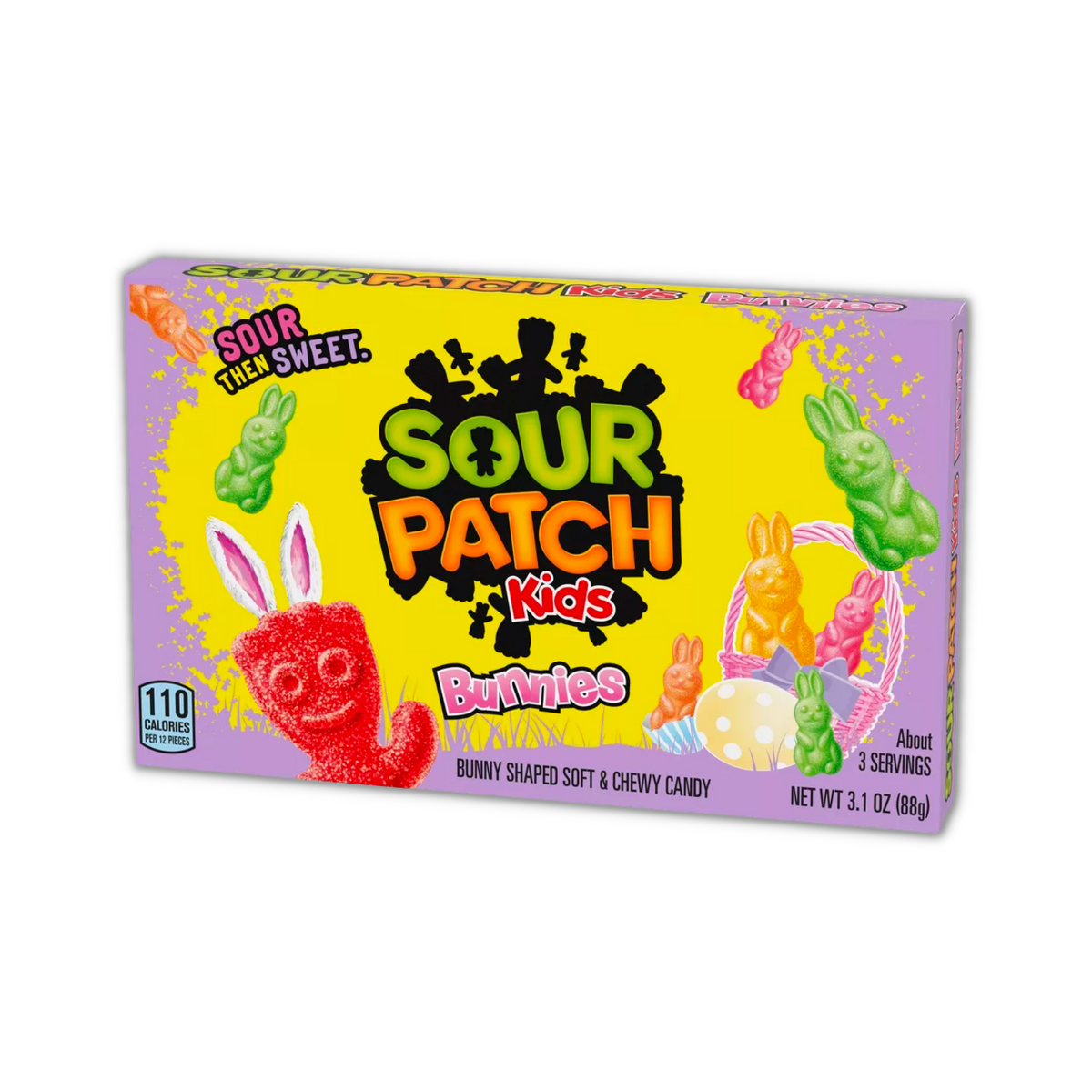 SOUR PATCH KIDS Bunnies Soft and Chewy Easter Candy, 3.1 oz – Munchie ...